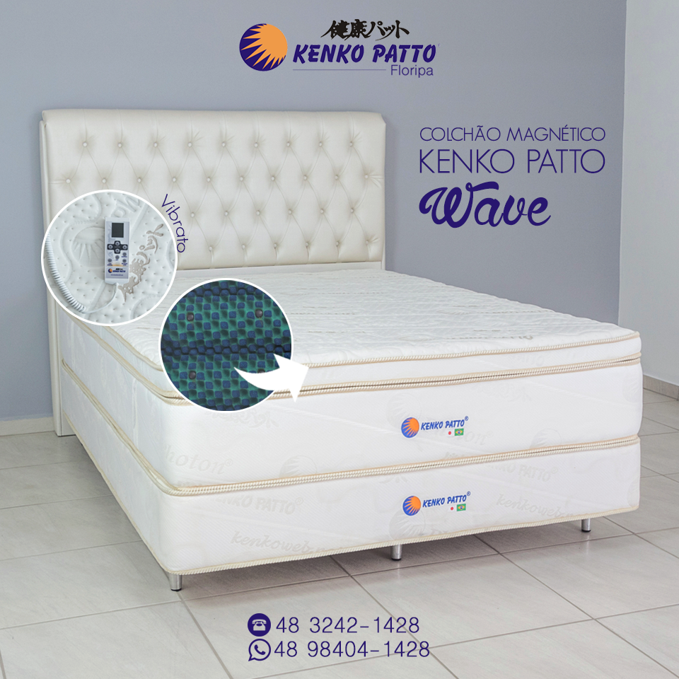 Colchão Magnético Kenko Patto Wave Ptop Ion - Produtos - Kenko Patto